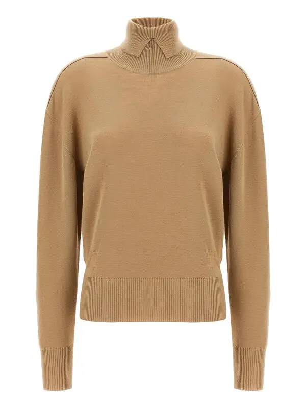 Burberry Turtle-neck Sweater - Cream