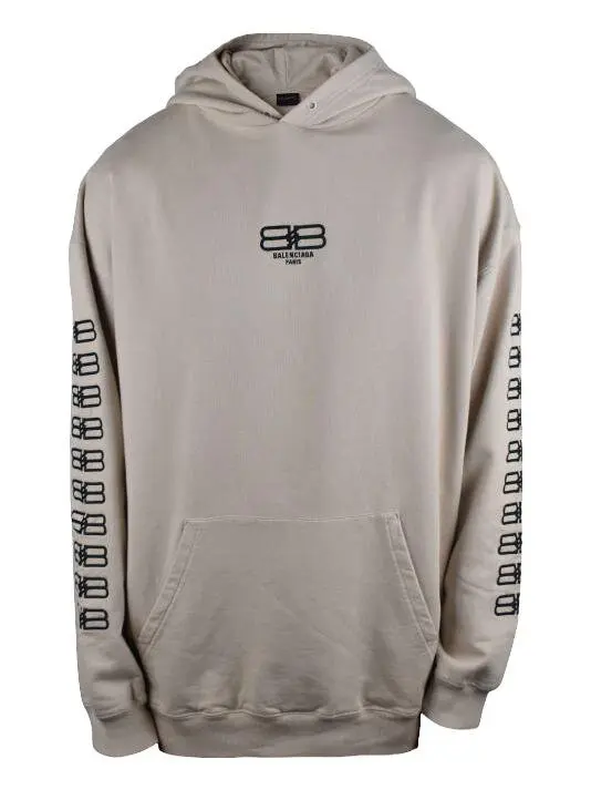 Balenciaga Oversized Logo Sweatshirt - Cream