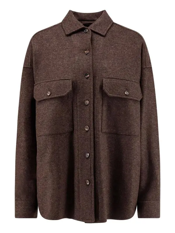 Loro Piana Darby Novalis Stretch Cashmere Overshirt - Multicolor