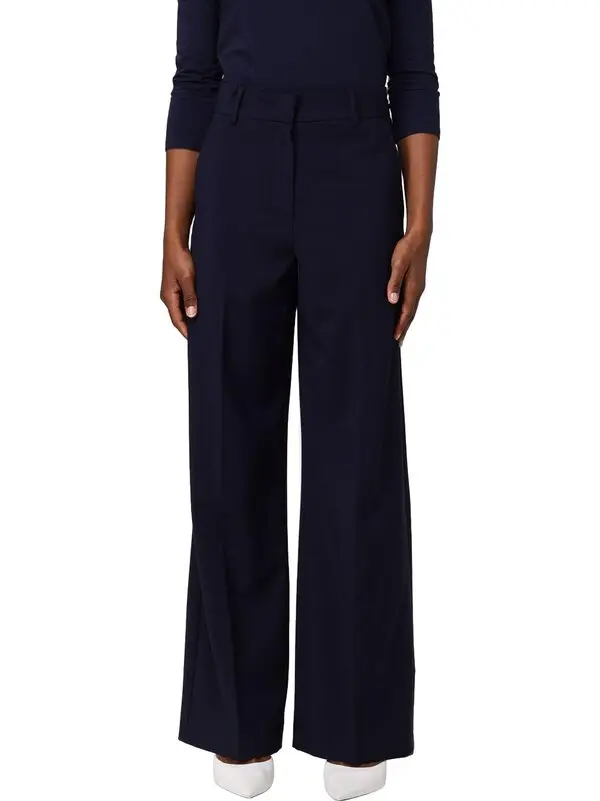 Max Mara Virgin Wool Trousers - Blue