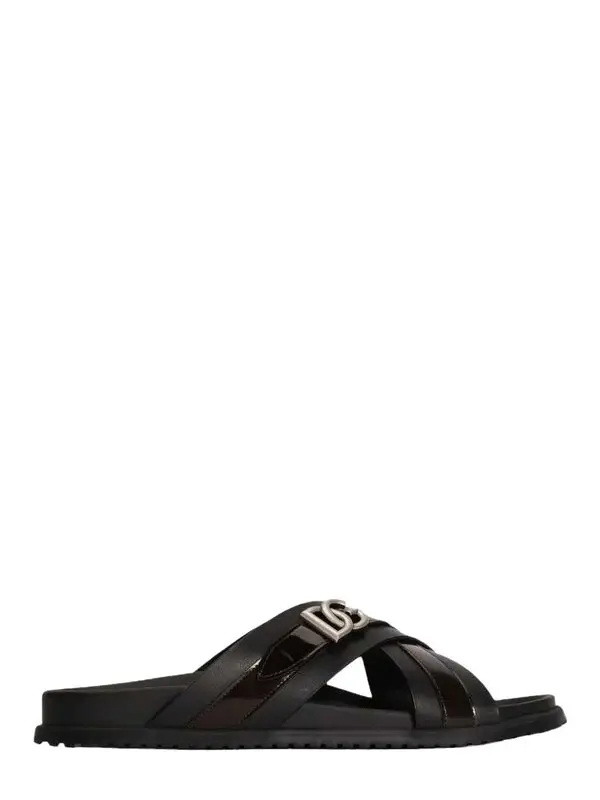 Dolce & Gabbana Animal-print Sandals - Black