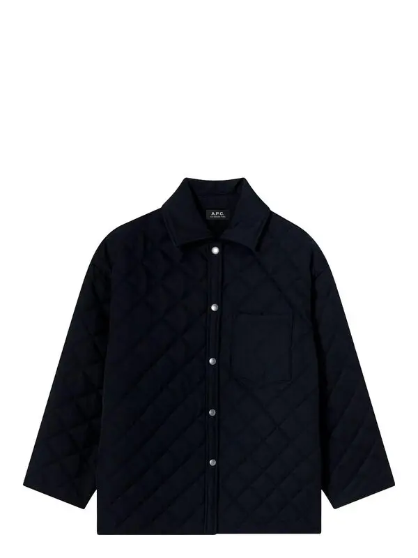 A.p.c. Georges Quilted Wool Jacket - Blue