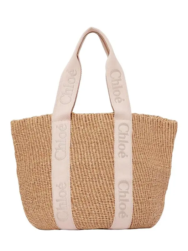 Chloé Woody Raffia Shoulder Bag - Multicolor