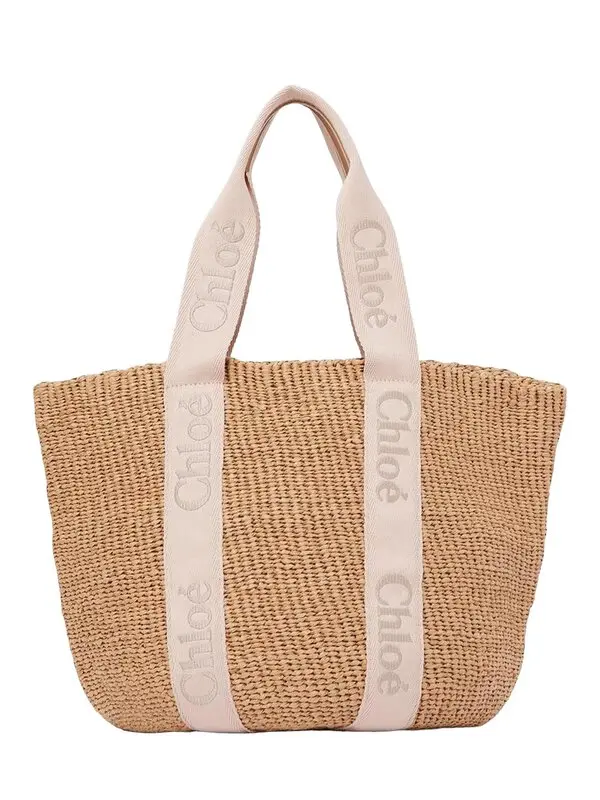 Chloé Woody Raffia Shoulder Bag - Multicolor