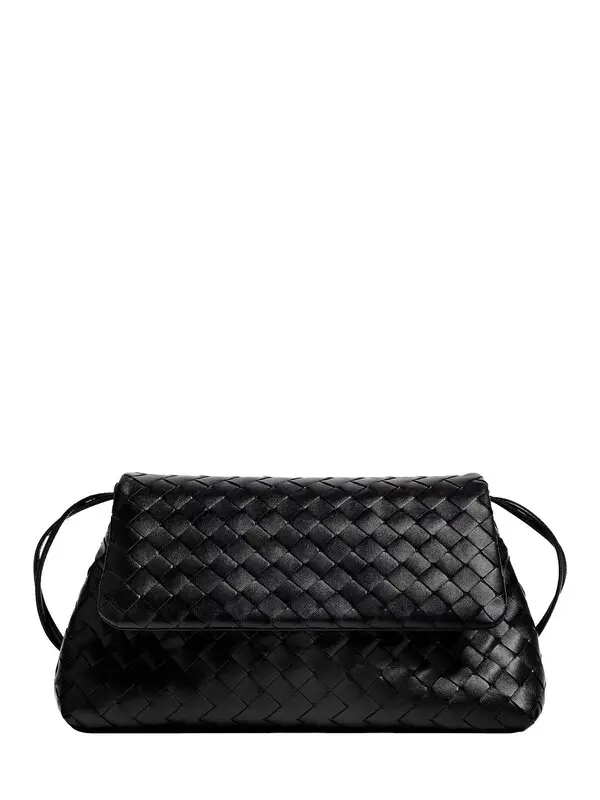 Bottega Veneta Leather Shoulder Bag With Intrecciato Pattern - Multicolor