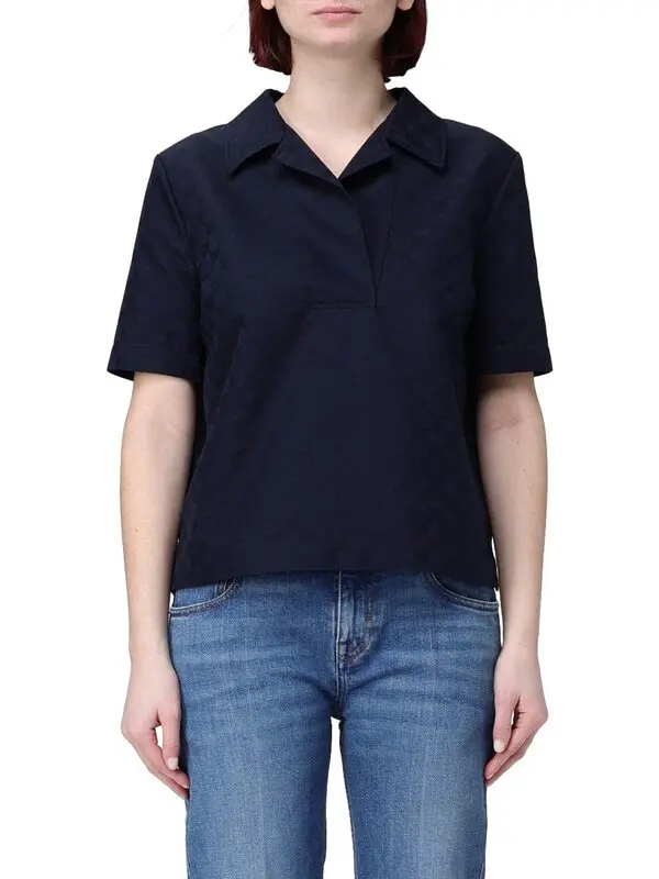Gucci Gg Polyester Polo Shirt - Blue