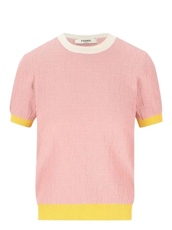 Fendi Cotton And Silk Blend Sweater - Multicolor