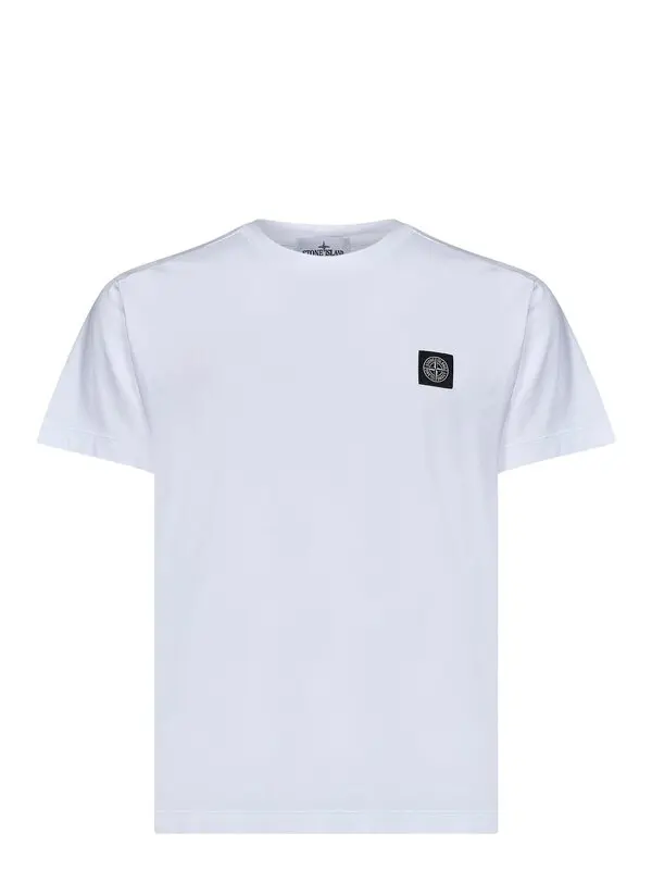 Stone Island White 60/2 Cotton Jersey Slim-fit T-shirt - Multicolor