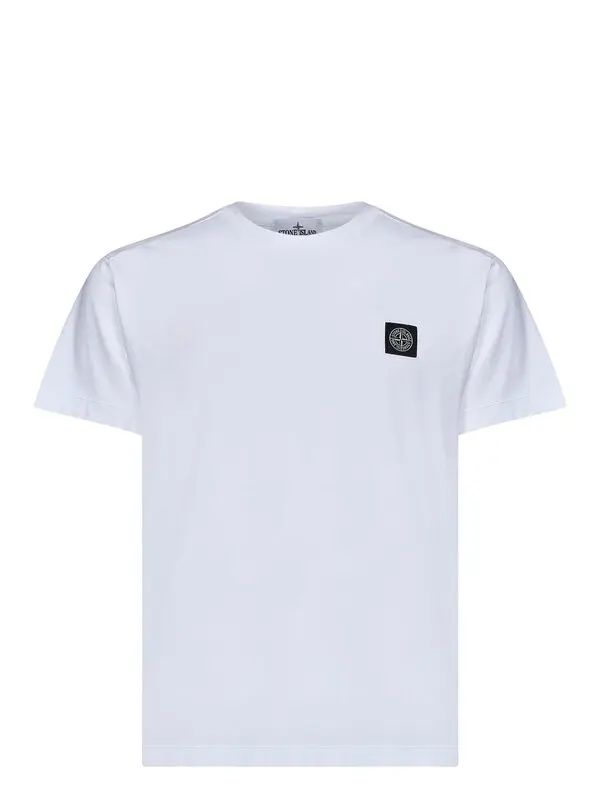 Stone Island White 60/2 Cotton Jersey Slim-fit T-shirt - Multicolor
