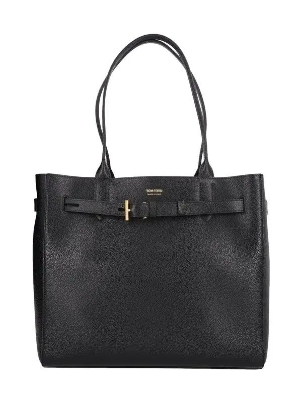 TOM FORD Audrey Leather Tote Bag - Black