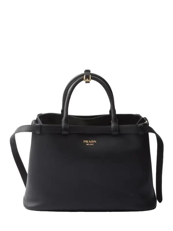 Prada Leather Tote Bag - Black