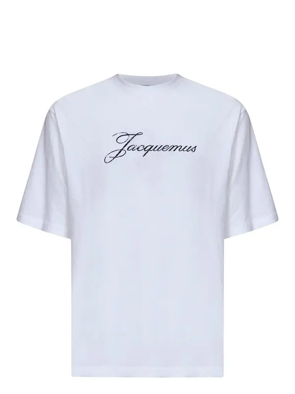 Jacquemus White Jersey The Logo-printed T-shirt - Multicolor