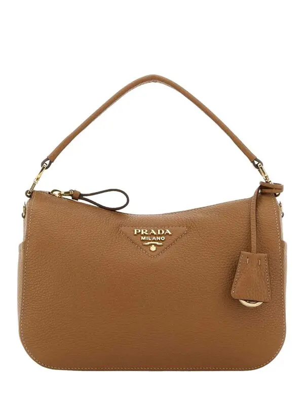 Prada Leather Tote Bag - Brown