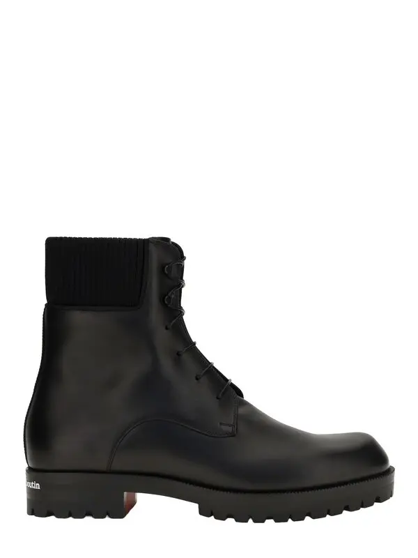 CHRISTIAN LOUBOUTIN Trapman Tct 2 Leather Ankle Boots - Black