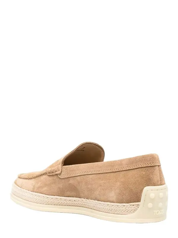 TOD'S Cord Weaving Slip-on Suede Loafers - Multicolor