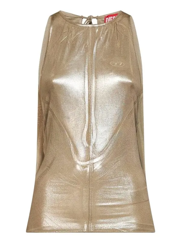 DIESEL® Metallic Stretch Jersey Top - Multicolor