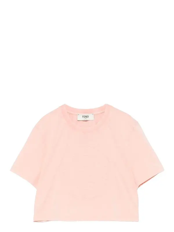 Fendi 3d Roma Cropped T-shirt - Multicolor