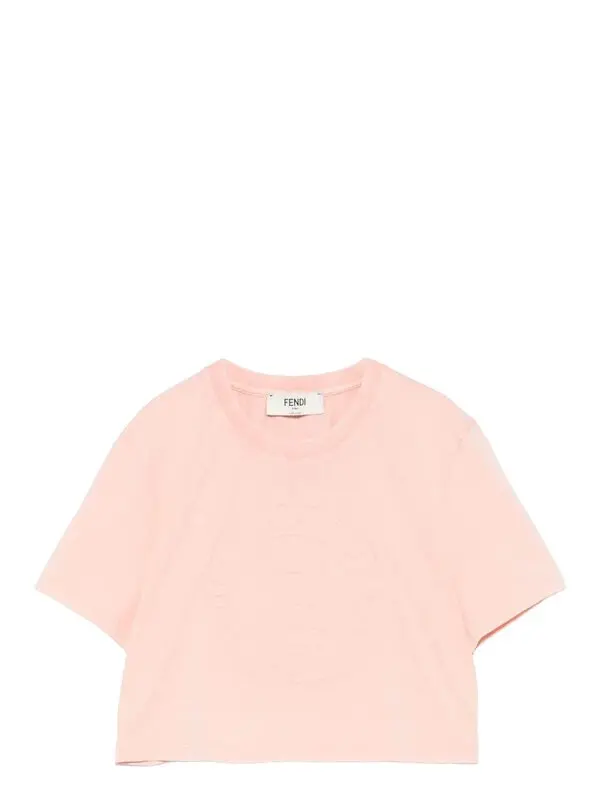 Fendi 3d Roma Cropped T-shirt - Multicolor