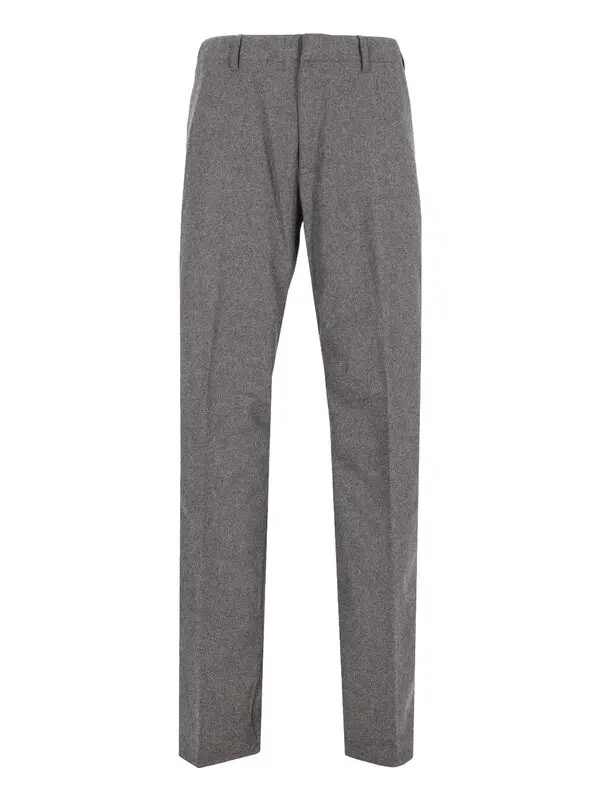 Etro Tailored Cashmere Blend Trousers - Gray