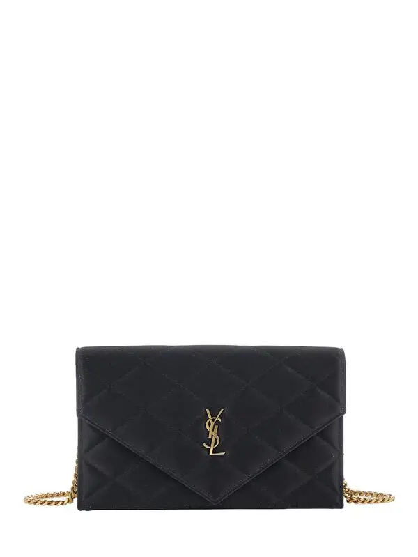 Saint Laurent Black Crossbody Bag With Chain Strap And Cassandre Plaque On The Front In Quilted Leather For - Multicolor