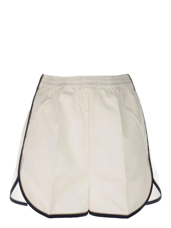 Prada Contrast Piping Elasticated Shorts - Multicolor