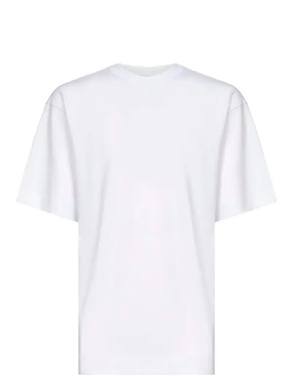 Dries Van Noten White Cotton Jersey Oversized T-shirt - Multicolor