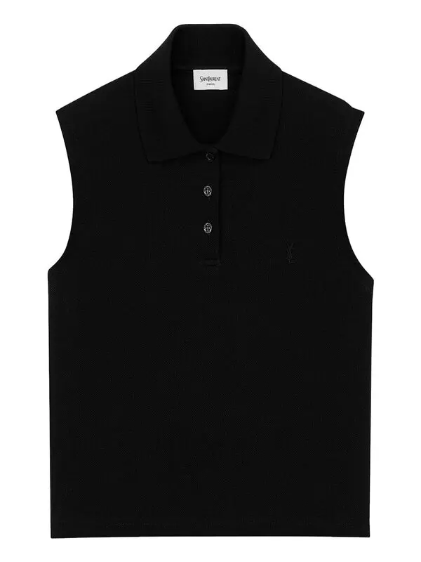 Saint Laurent Cassandre Cotton Polo Shirt - Multicolor