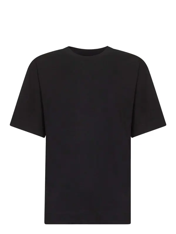 Dries Van Noten Black Cotton Jersey Oversized T-shirt - Multicolor