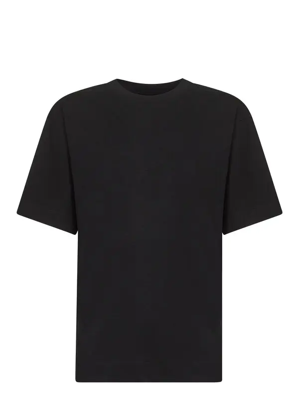 Dries Van Noten Black Cotton Jersey Oversized T-shirt - Multicolor