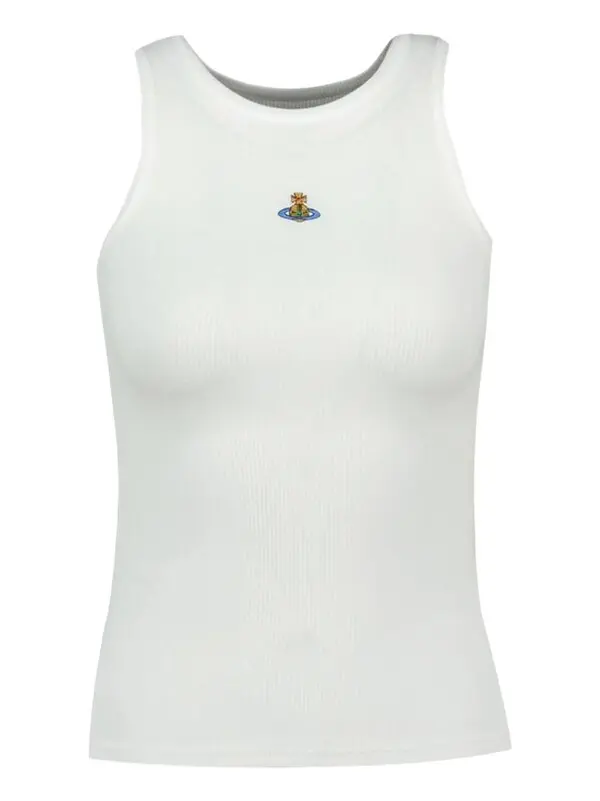 VIVIENNE WESTWOOD Ribbed Tank Top - White
