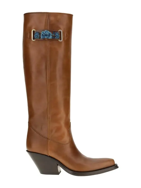 Chloé Azelan Over-the-knee Leather Boots - Brown