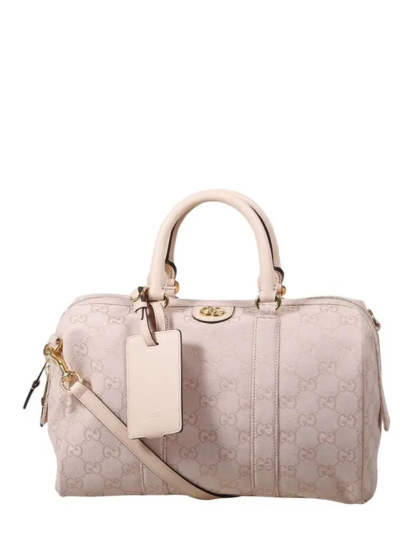 Gucci Ophidia Canvas Bag With Gg Jacquard Monogram - Pink