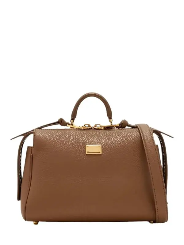 Dolce & Gabbana Vittoria Leather Tote Bag - Brown
