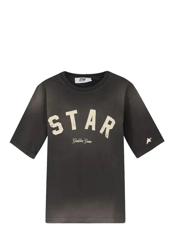 GOLDEN GOOSE Star/ Relaxed Fit T-shirt Star Print - Gray