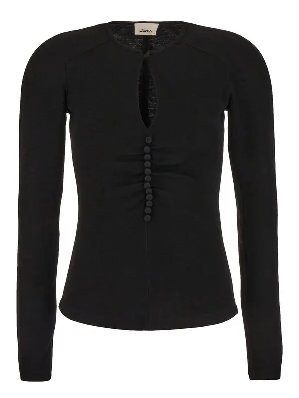 Isabel Marant Étoile Long Sleeve Fitted Top - Multicolor