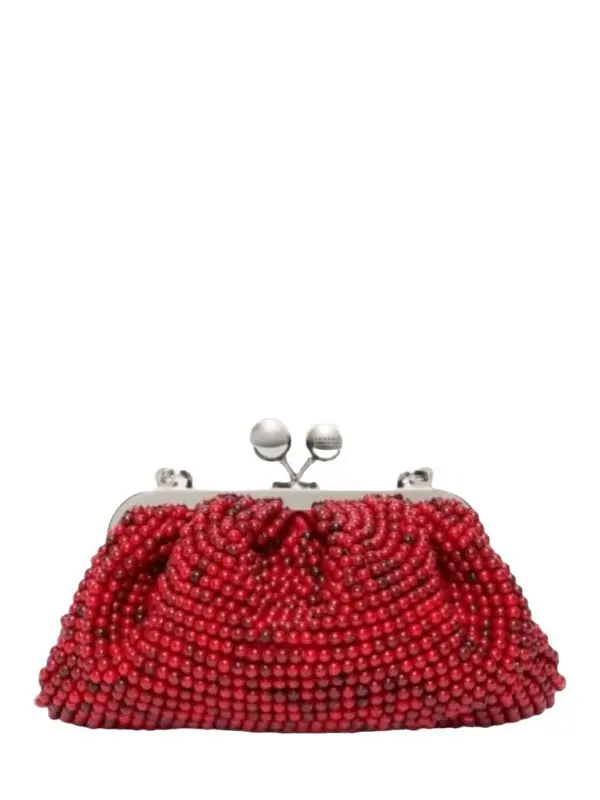 Max Mara Beaded Clutch - Red