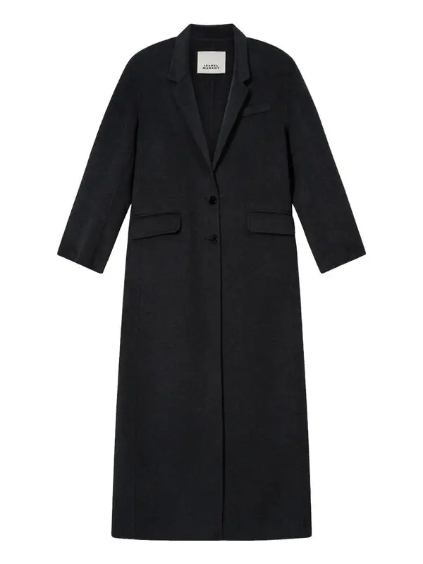 Isabel Marant Étoile Clesa Wool Long Coat - Gray