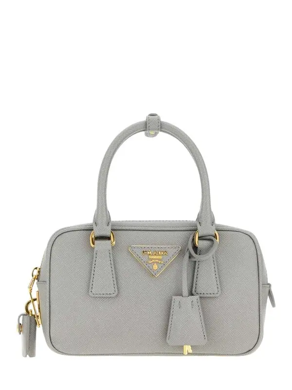 Prada Mini Galleria Saffiano Leather Bag - Gray