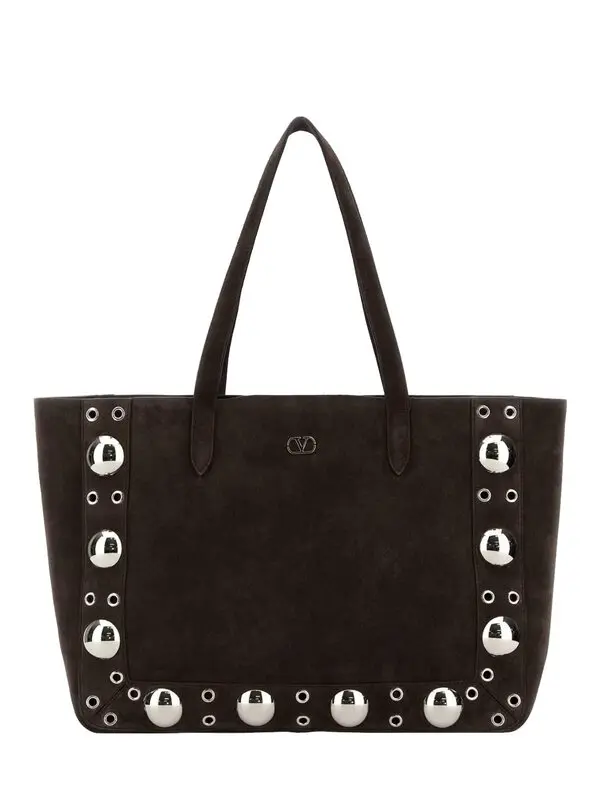 Valentino Garavani Suede Nellcã´te Shopping Bag - Brown