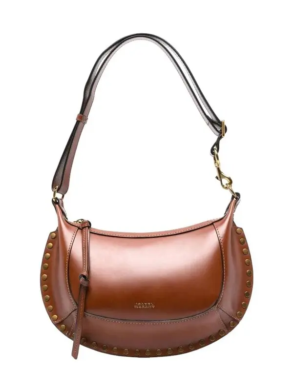 Isabel Marant Étoile Calfskin Leather Oskan Shoulder Bag - Brown