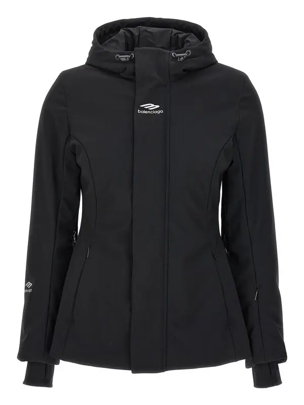 Balenciaga Ski Hourglass 3b Sports Icon Parka - Black