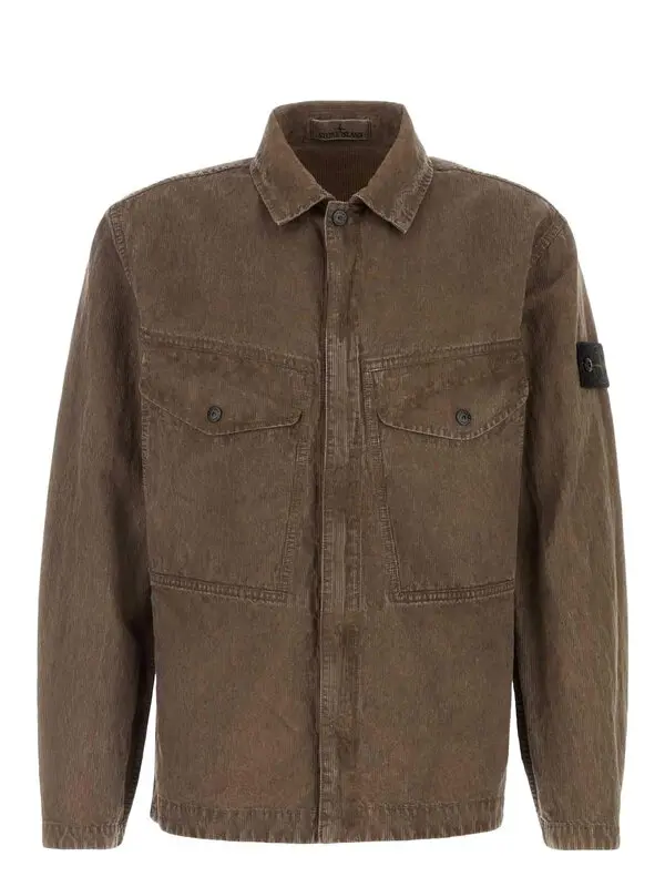 Stone Island Cotton Blend Shirt - Brown