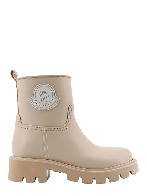 Moncler Kickstream Rubber Rainboots - Cream