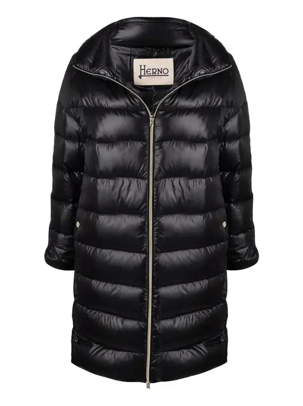 Herno Single-breasted Coat - Black