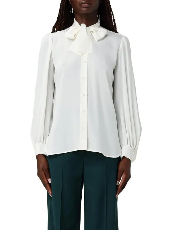 Max Mara Silk Pussy Bow Blouse - Cream