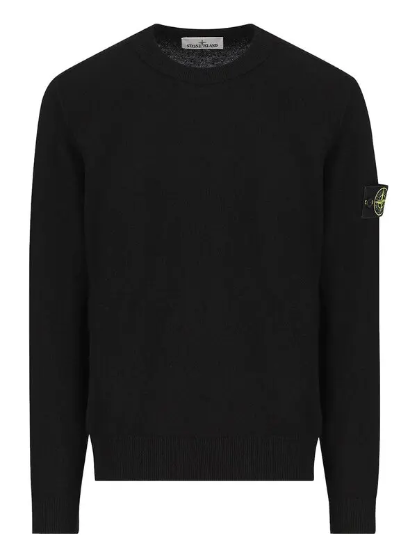 Stone Island Wool Sweater - Black