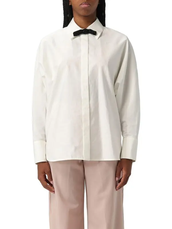 Max Mara Cotton And Silk Shirt - White