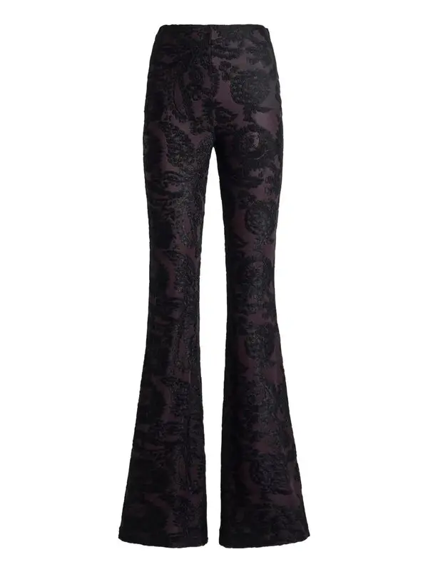 Etro Chenille Jacquard Trousers - Black