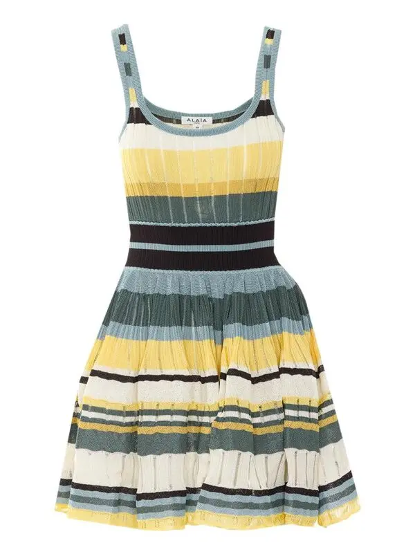 Alaïa Striped Crinoline Mini Dress - Multicolor