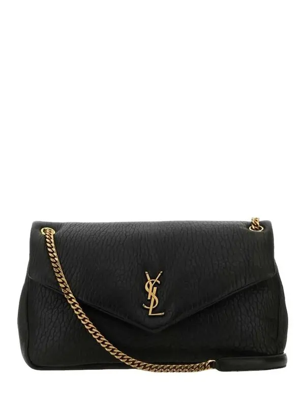 Saint Laurent Lambskin Cassandre Shoulder Bag - Black
